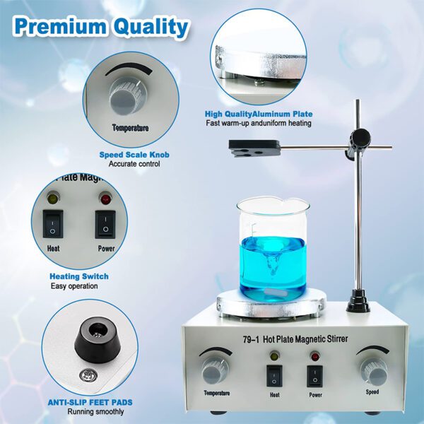 1000ml Magnetic Stirrer Hot Plate Magnetic Mixer Stir Plate Lab ...