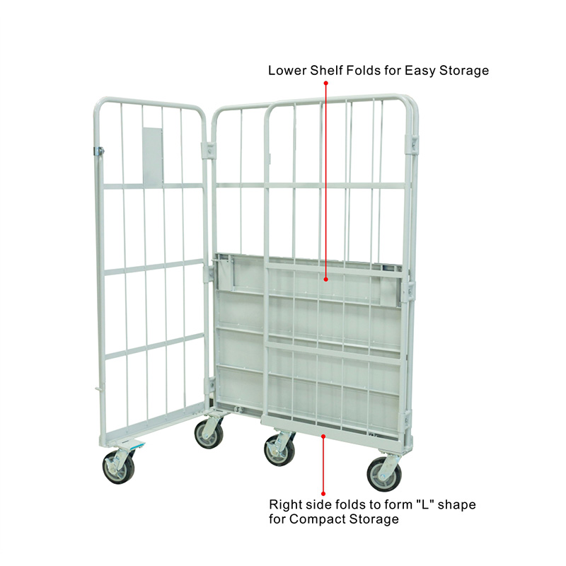 Folding logistics trolley storage cage express turnover car loading and ...