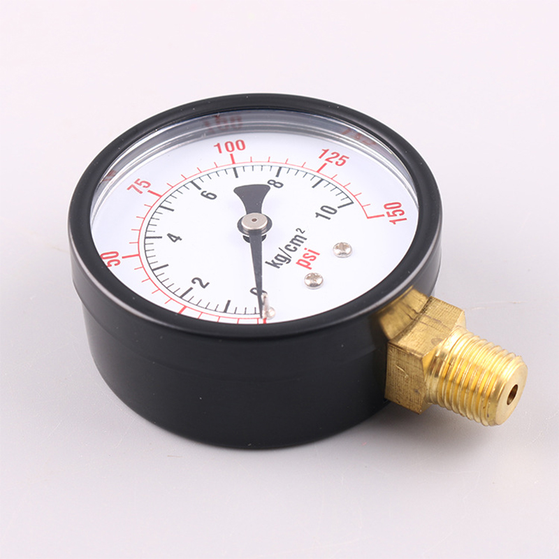 Industrial Pressure Gauge,Black Steel Case Dual Scale Pressure Gauge ...