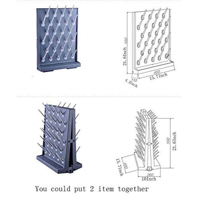 Drip Rack,27 Pegs Lab Supply Pegboard Bench-top/Wall-Mount Laboratory ...