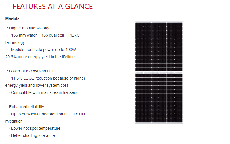 Solar CellsDouble-glass Bifacial Sun Production Panel