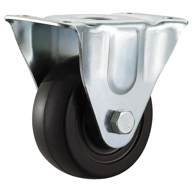 3 Inch Rubber Castor Wheel Black Light Duty Swivel Caster