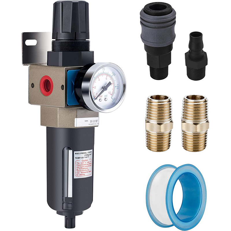 Compressed Air Filter Regulator 3/8" 1/2" 1/4" 5 Micron