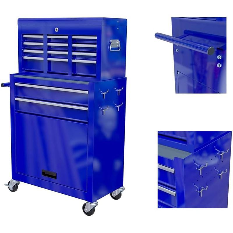 Tool Chest,Tool Chest with 8 Drawers, Lockable Rolling Tool Box with ...