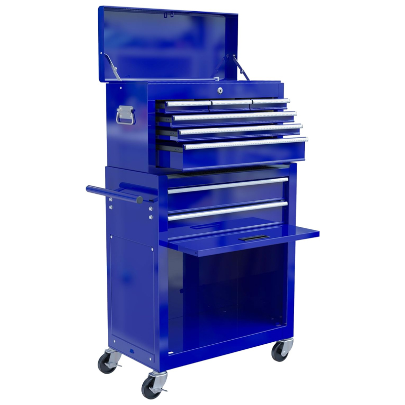 Tool Chest,Tool Chest with 8 Drawers, Lockable Rolling Tool Box with ...