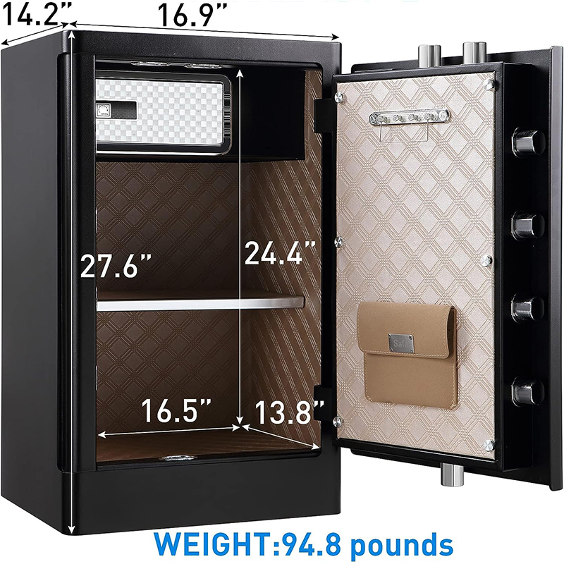 Biometric Fingerprint Safe Box 3.83 Cubic Smart Touch Screen