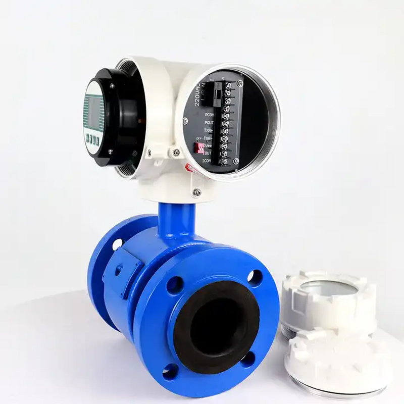 Electromagnetic Flow Meter 4-20mA Pulse Liquid 8 inch LCD