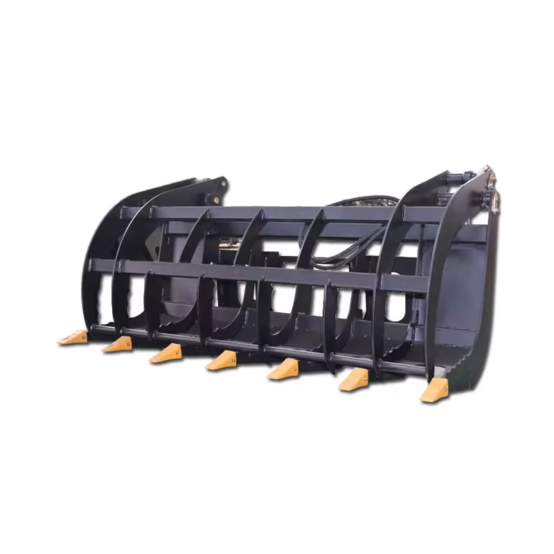 Skid Steer Log Grapple Rake Grass Fork Durable Grapple
