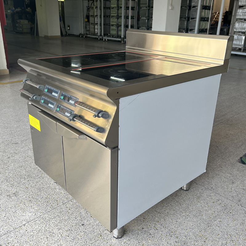Commercial Kitchen Equipment 4 Burner Induction Cooker Stainless Steel ...