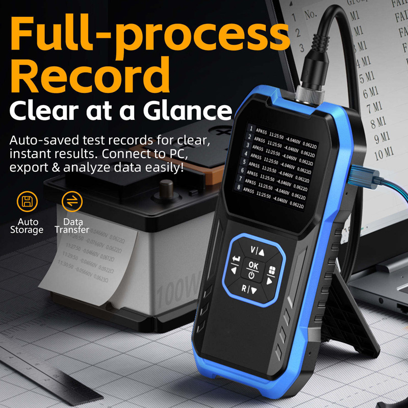 4-Wire Digital Battery Tester for Voltage and Internal Resistance