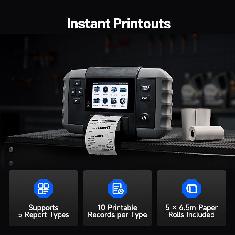 600 Plus Workshop Battery Tester with LCD and Thermal Print