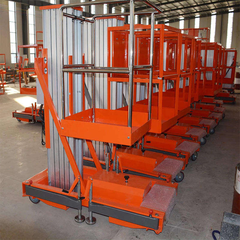Single Post Car Lift Aluminum Hydraulic Vertical Mast Lift
