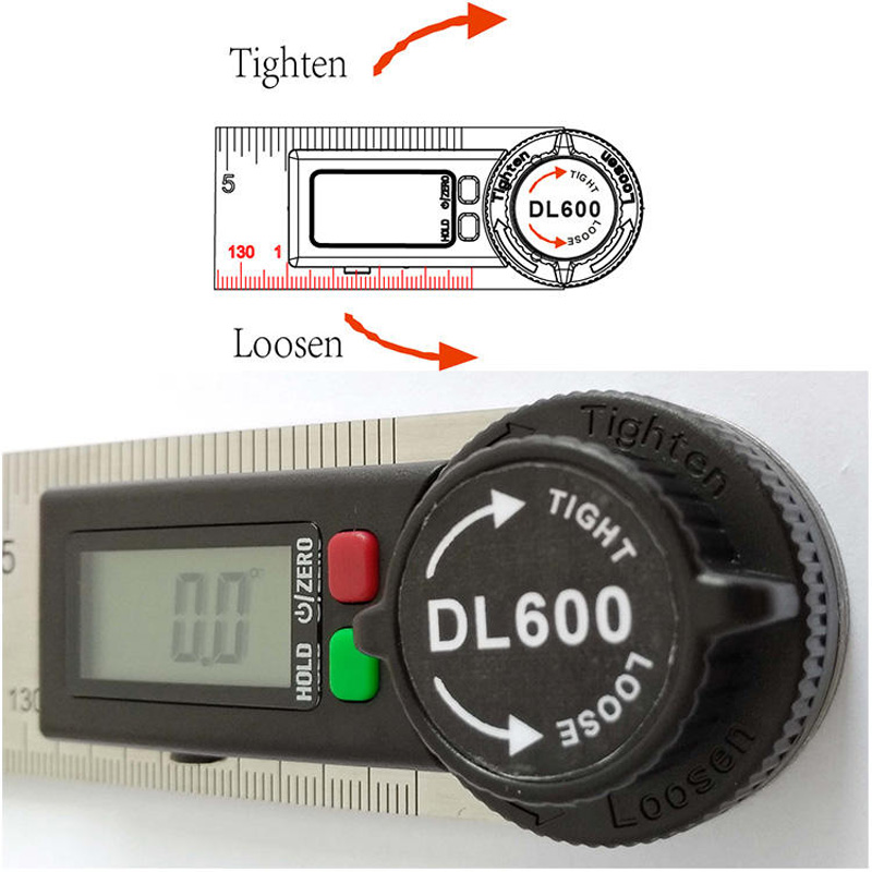 20cm Dimensional Measuring Tool for Carpentry Digital Protractor