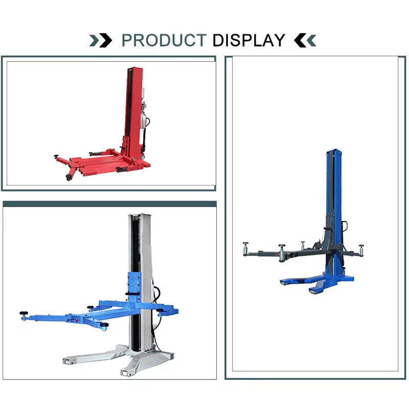 Single Post Car Lift Mobile Scissor Hydraulic Car Lifting Equipment
