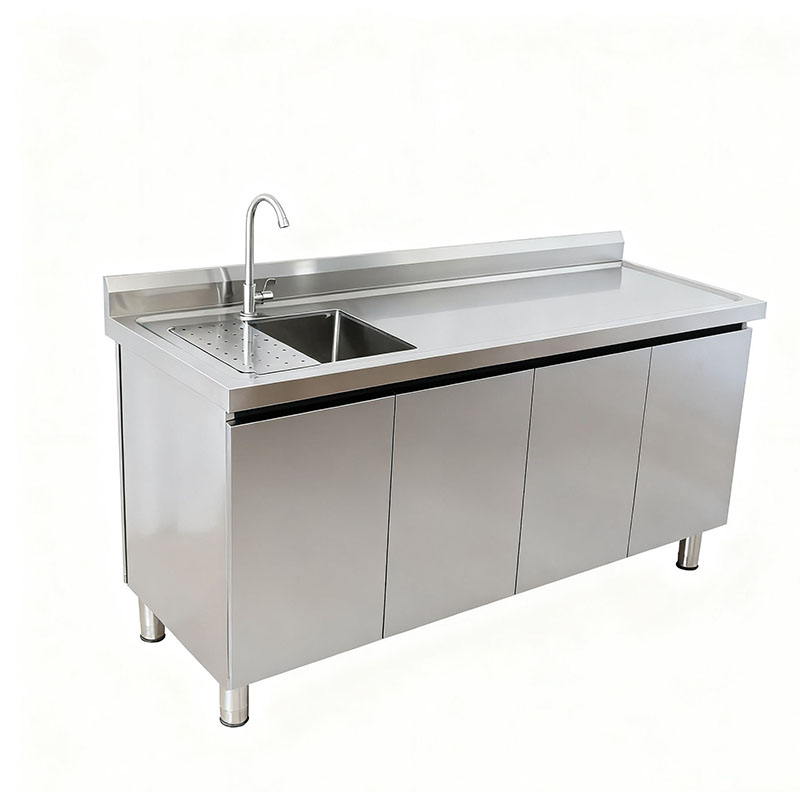 Stainless Steel Single-bowl Commercial Sink Cabinet