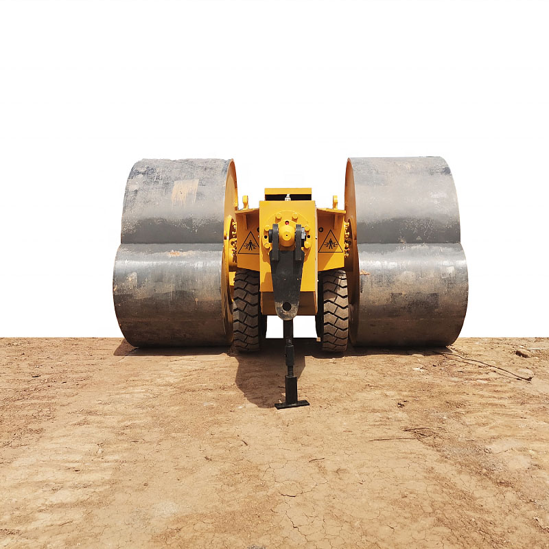 Towed impact roller soil compaction equipment