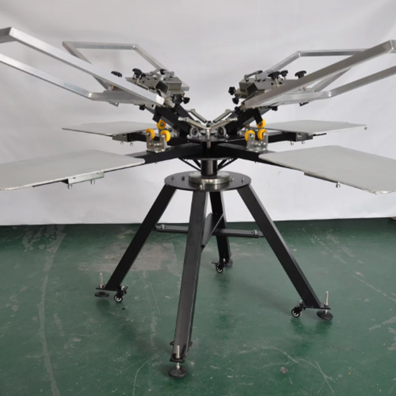 Screen Printing Machine 4 Color T-Shirt Manual 4-Station